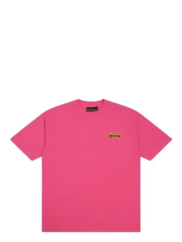 Drew House Doodle Joy Short Sleeve Tee Shirt - Hot Pink