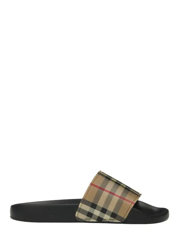 Burberry Slides Archive - Black/beige