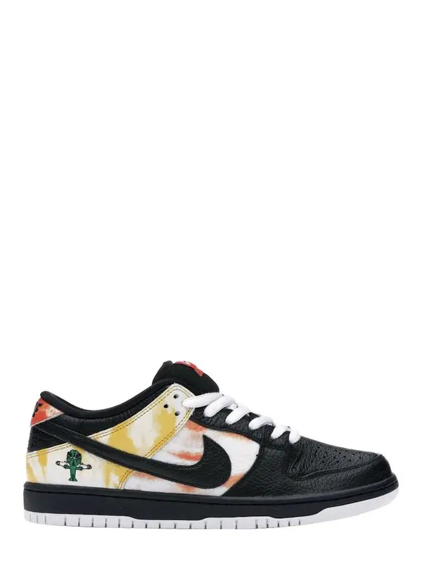 Nike Dunk Low Raygun Tie-dye Sneakers - Black/orange Flash