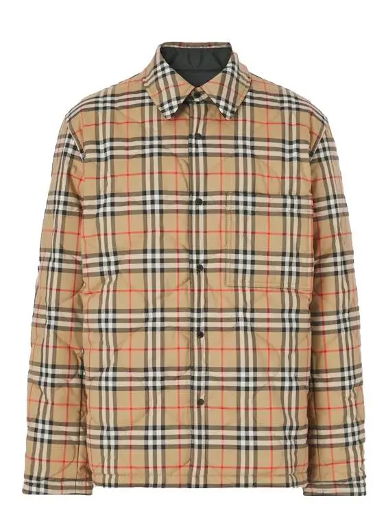 Burberry Reversible Vintage Check Thermoregulated Overshirt - Black Archive Beige