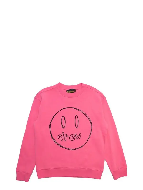 Drew House Sketch Mascot Crewneck Sweatshirt - Hot Pink