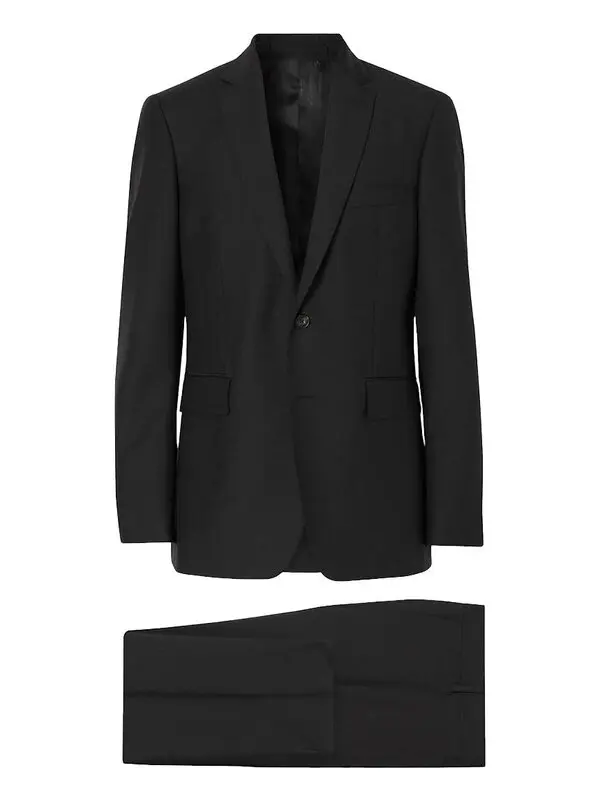 Burberry Slim Fit Wool Suit - Black