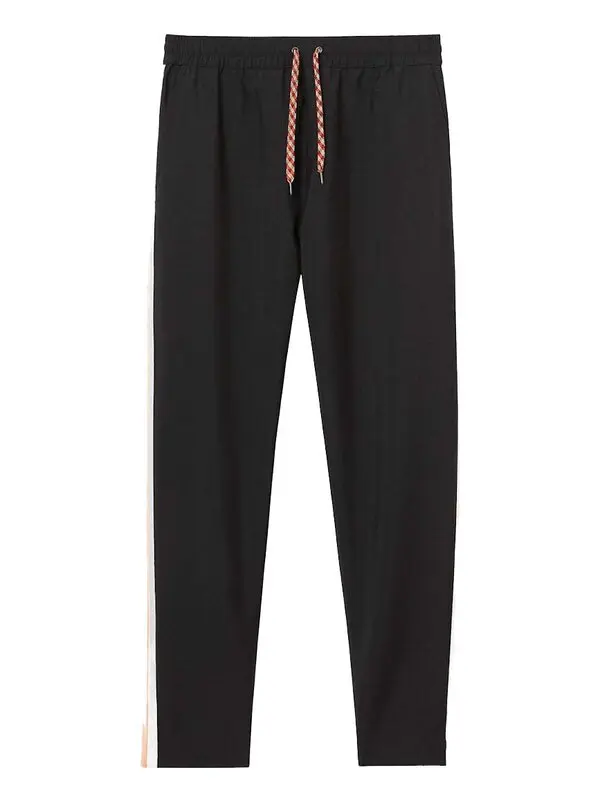 Burberry Sidestripe Slim Track Pants - Black/orange/white