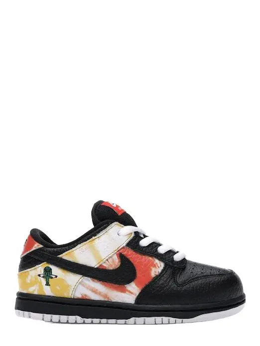 Nike Dunk Low Raygun Tie-dye Sneakers - Black/orange Flash