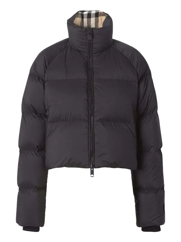 Burberry Short Padded Jacket - Black/beige
