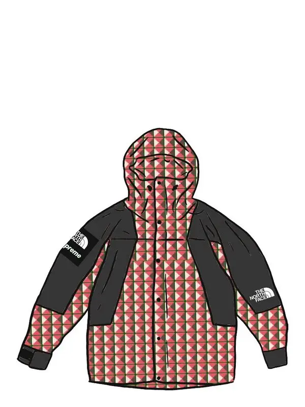 Supreme The North Face Studded Mountain Light Jacket - Red