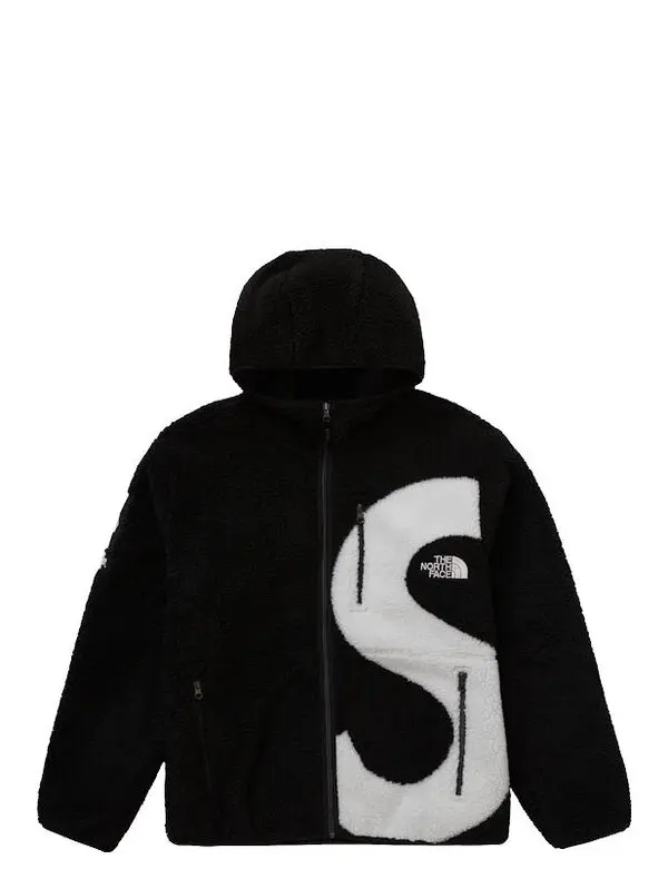 Supreme The North Face Logo Fleece Jacket - Black