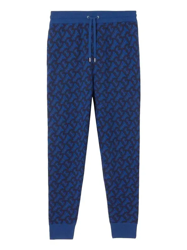 Burberry Tb Monogram Pattern Sweatpants - Royal Blue