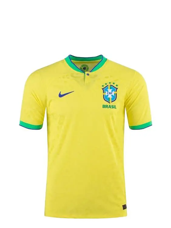 Nike Brazil 2022/23 Stadium Home Adv Drifit Soccer Jersey - Dynamic Yellow/green