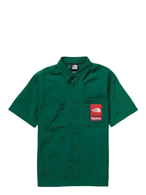 Supreme The North Face Trekking Short Sleeve Shirt - Dark Green