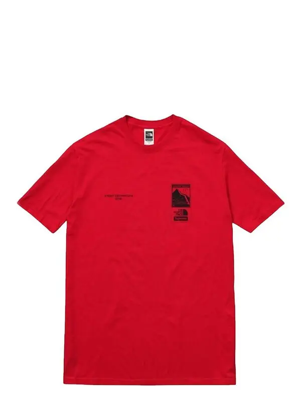 Supreme The North Face Stee Shirtp Tech Tee Shirt - Red