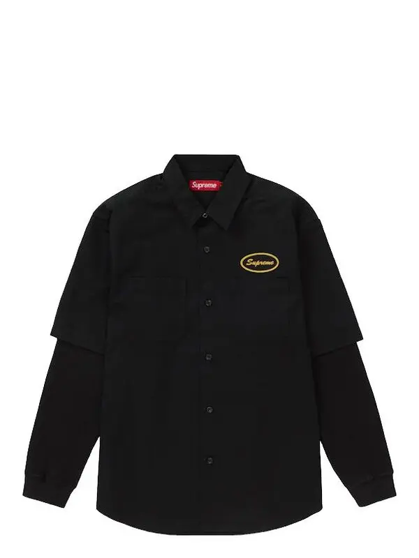 Supreme Thermal Sleeve Work Shirt - Black