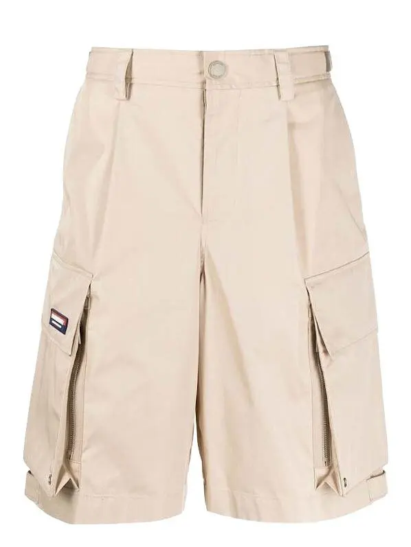 Burberry Technical Cotton Shorts - Soft Fawn