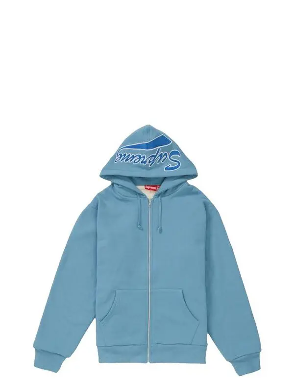 Supreme Thermal Zip Up Sweatshirt - Dusty Blue