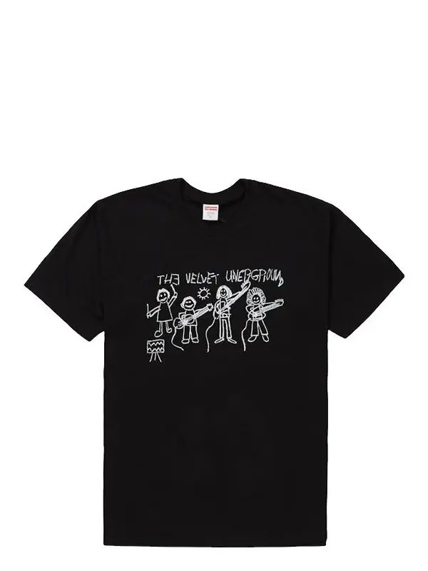 Supreme The Velvet Underground Drawing Tee Shirt - Black