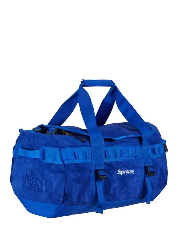 Supreme The North Face Suede Small Base Camp Duffle Bag - Blue