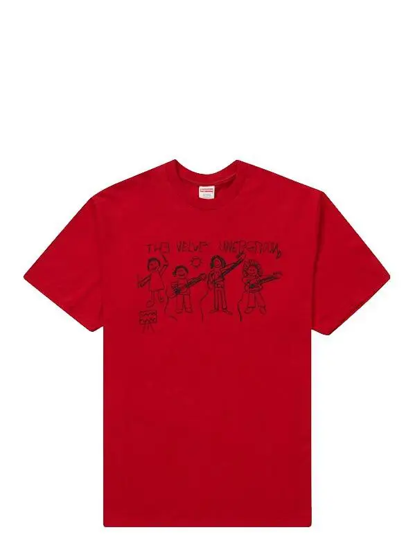 Supreme The Velvet Underground Drawing Tee Shirt - Red