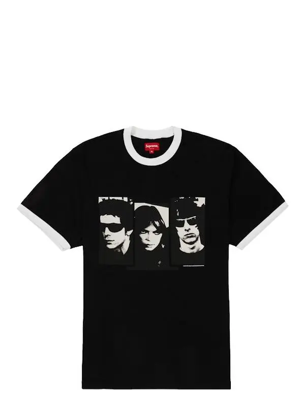 Supreme The Velvet Underground Ringer Tee Shirt - Black