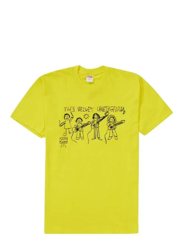 Supreme The Velvet Underground Drawing Tee Shirt - Yellow