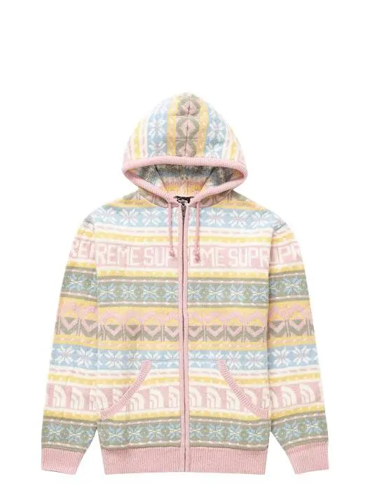 Supreme The North Face Zip Up Hooded Sweater - Pink