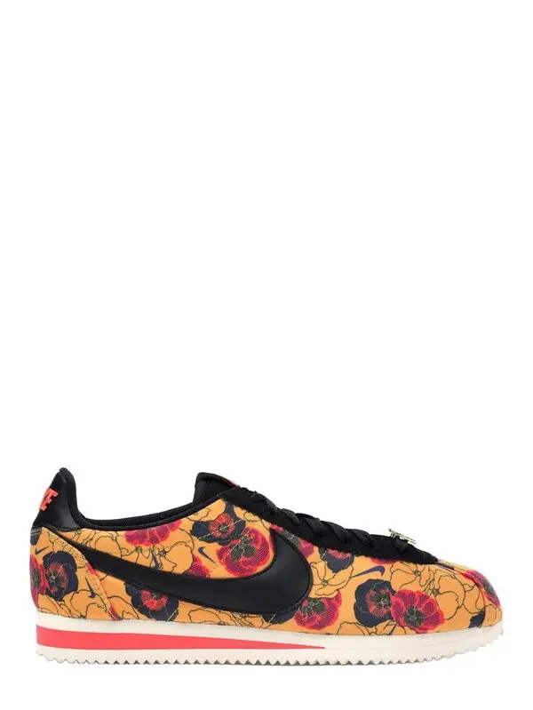 Nike Classic Cortez Lx Floral Sneakers - University Gold/blackone-colorbright Crimson