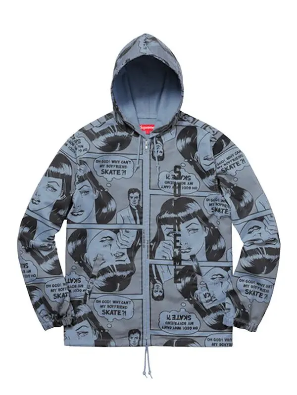 Supreme Thrasher Boyfriend Hooded Jacket - Dusty Blue
