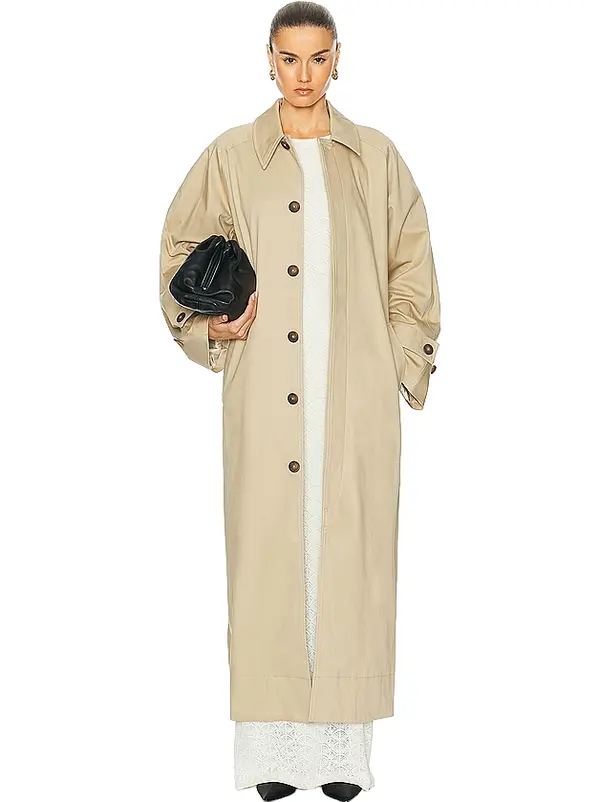 L'academie By Marianna Ayisa Trench Coat - Light Khaki