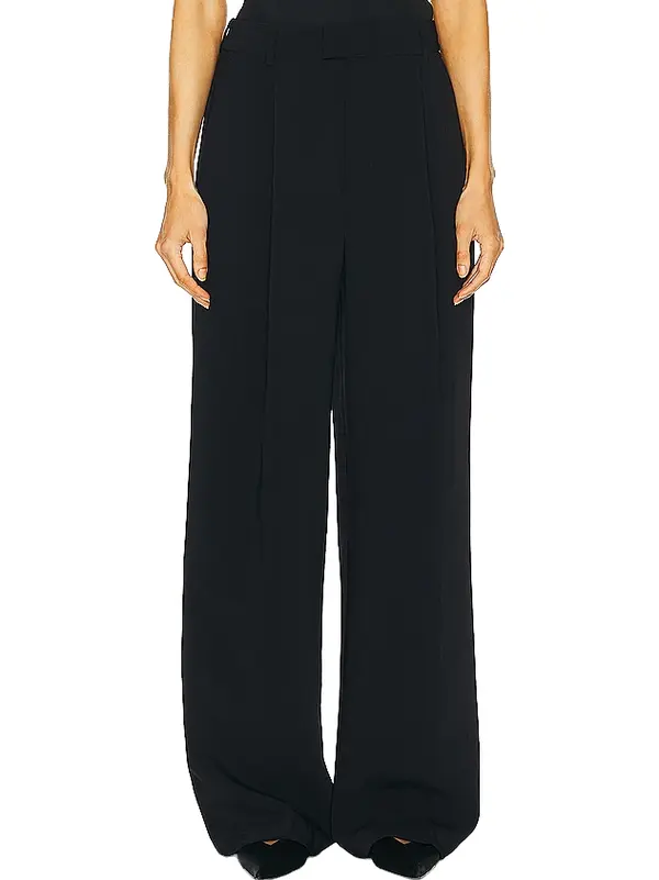 L'academie By Marianna Gulia Twill Suiting Trouser - Black