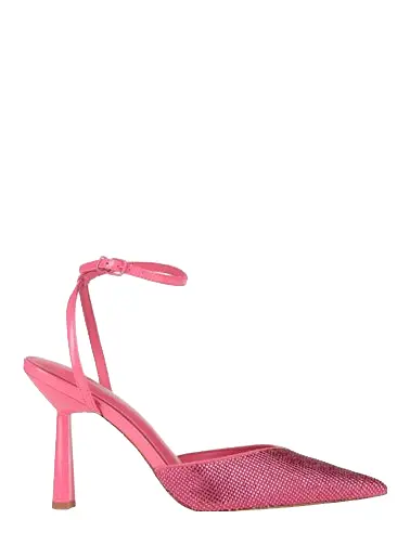 Lola Cruz Leather Pumps With Appliqués - Pink