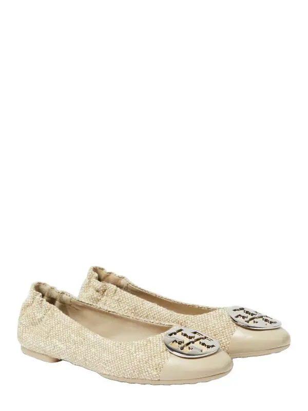 Tory Burch Claire Tweed Ballerinas - Beige