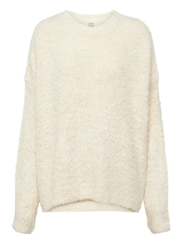 TOTEME Oversized Silk Sweater - Neutrals