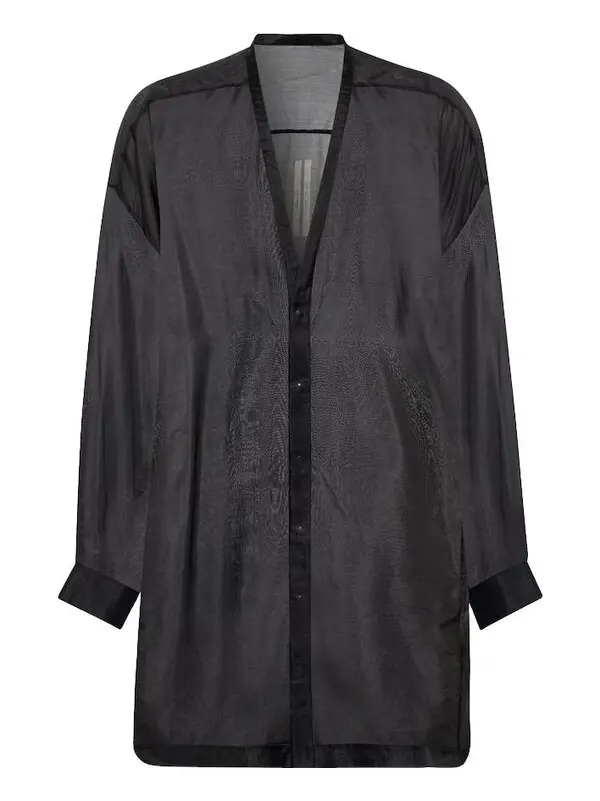 Rick Owens Larry Silk Shirt - Black