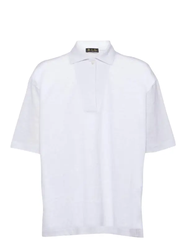 Loro Piana Linen Polo Shirt - White
