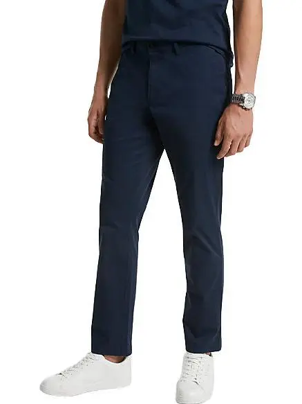 Michael Kors Slim-fit Cotton Blend Chino Pants - Blue