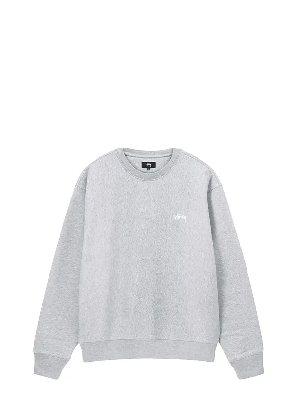 StÜssy Stock Logo Crew Sweatshirt - Grey