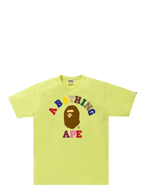 A BATHING APE Colors College Tee - Green