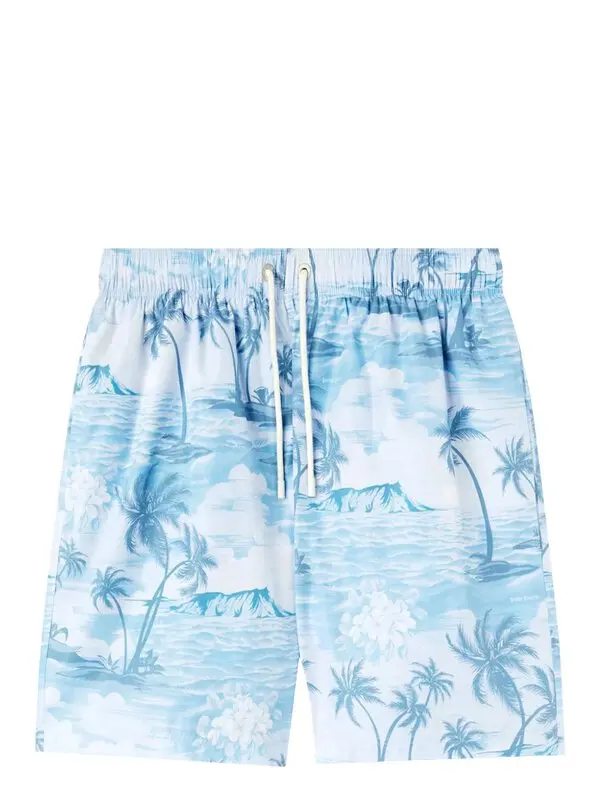 Palm Angels Sunset Board Shorts - Blue