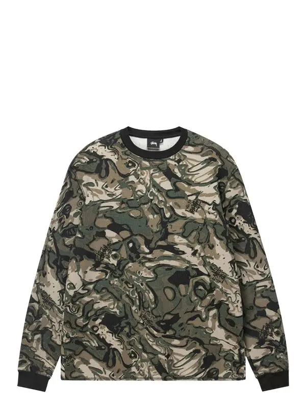 StÜssy Basic Stock Long-sleeve Thermal 'veil Camo - Multicolor