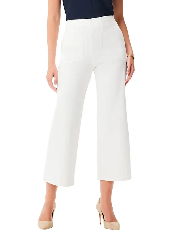 NIC+ZOE All Day Cropped Wide Leg Jeans - Paper White