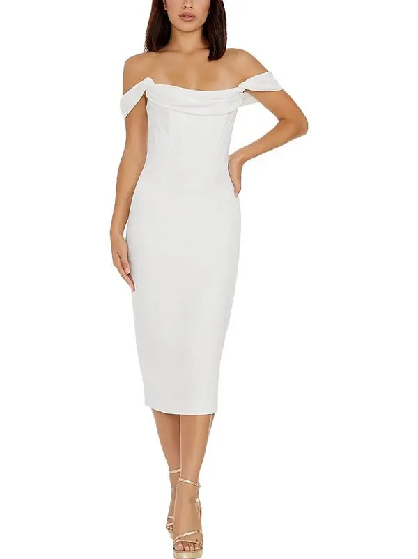 Dress The Population Vickie Dress - White