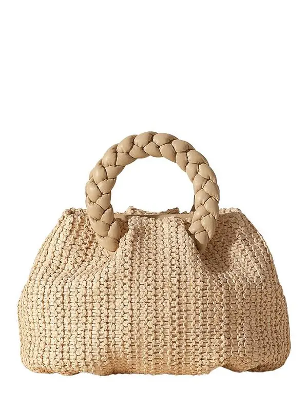 Hereu Bombom M Raffia Crossbody - Natural