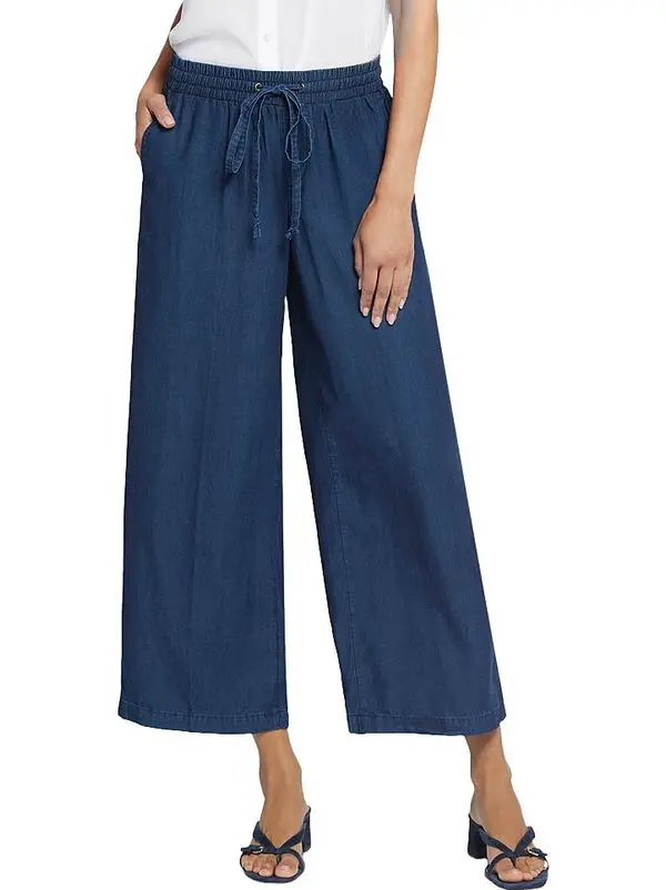 NYDJ Jayne Wide Leg Ankle Pants - Indigo Ocean