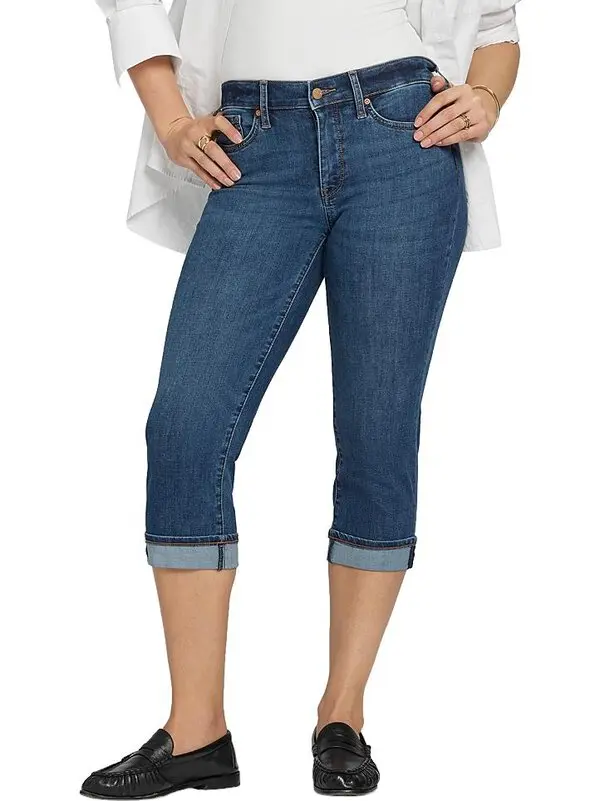 NYDJ Marilyn Cuffed Straight Leg Cropped Jeans - Sunset Villa