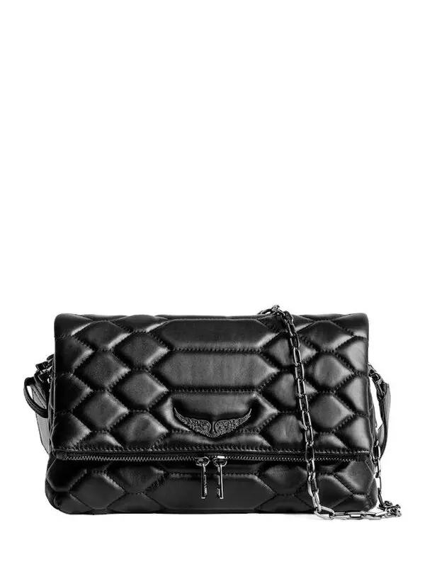 Zadig&Voltaire Rocky Xl Quilted Clutch - Black