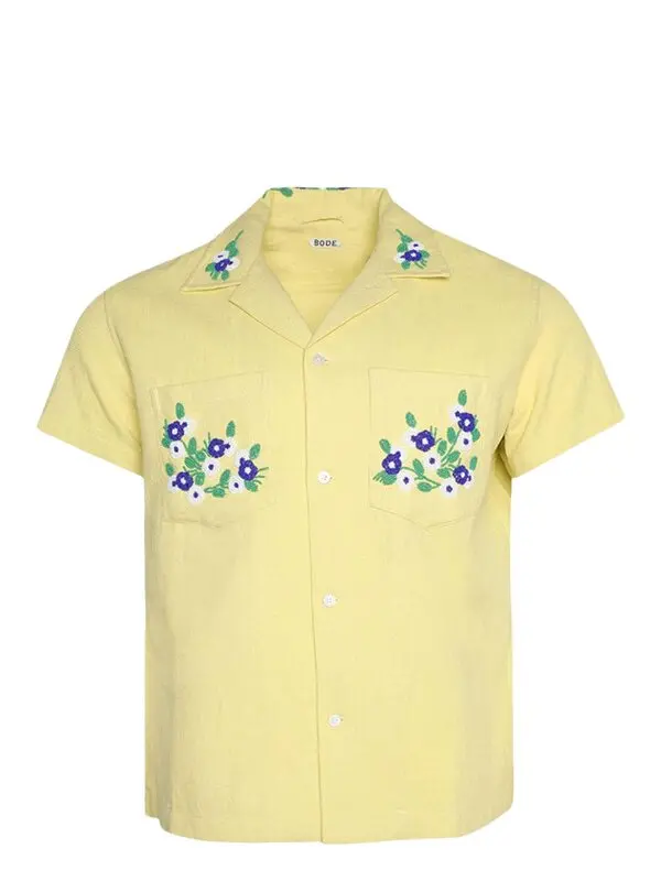 BODE Chicory Beaded Shirt - Yellow