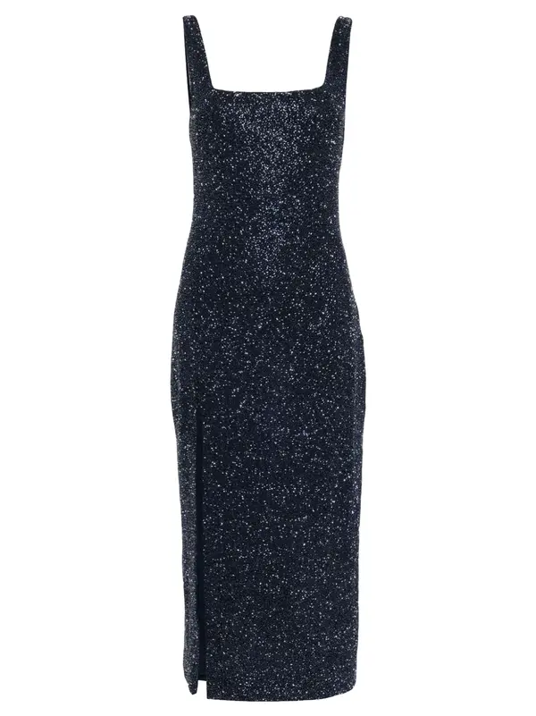 Staud Le Sable Glitter Midi Dress - Blue