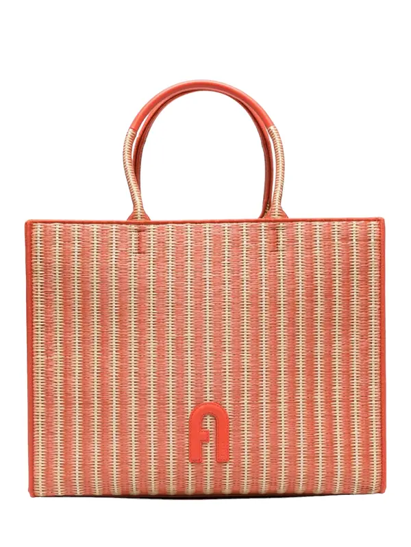 Furla Logo-patch Tote Bag - Orange