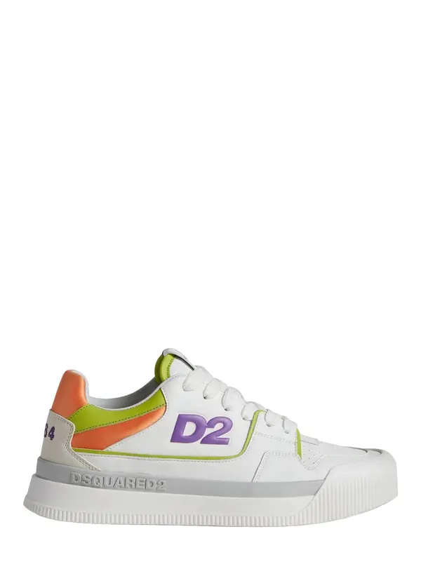 Dsquared2 Logo-embossed Leather Sneakers - White