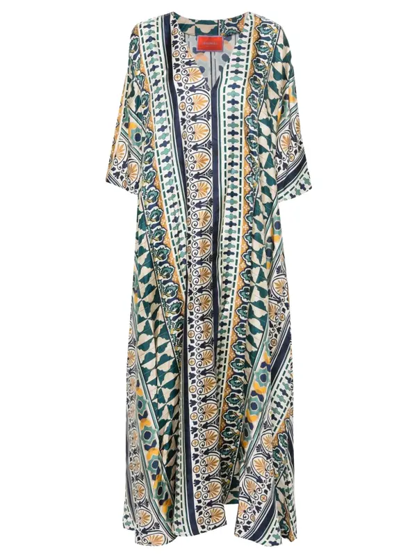 La DoubleJ Muumuu Silk Dress - Neutrals