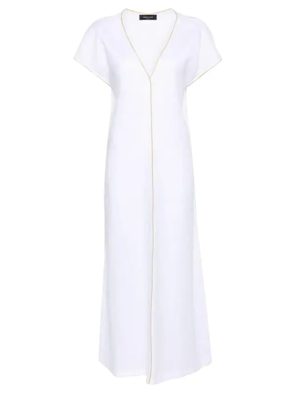 Fabiana Filippi Linen Maxi Dress - White